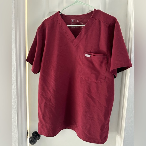 Figs | Shirts | Figs Mens Scrub Top Burgundy | Poshmark